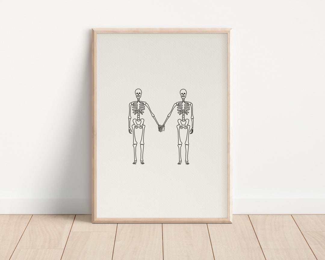 I Love You Forever Print // Skeleton Love Print // Skeleton - Etsy