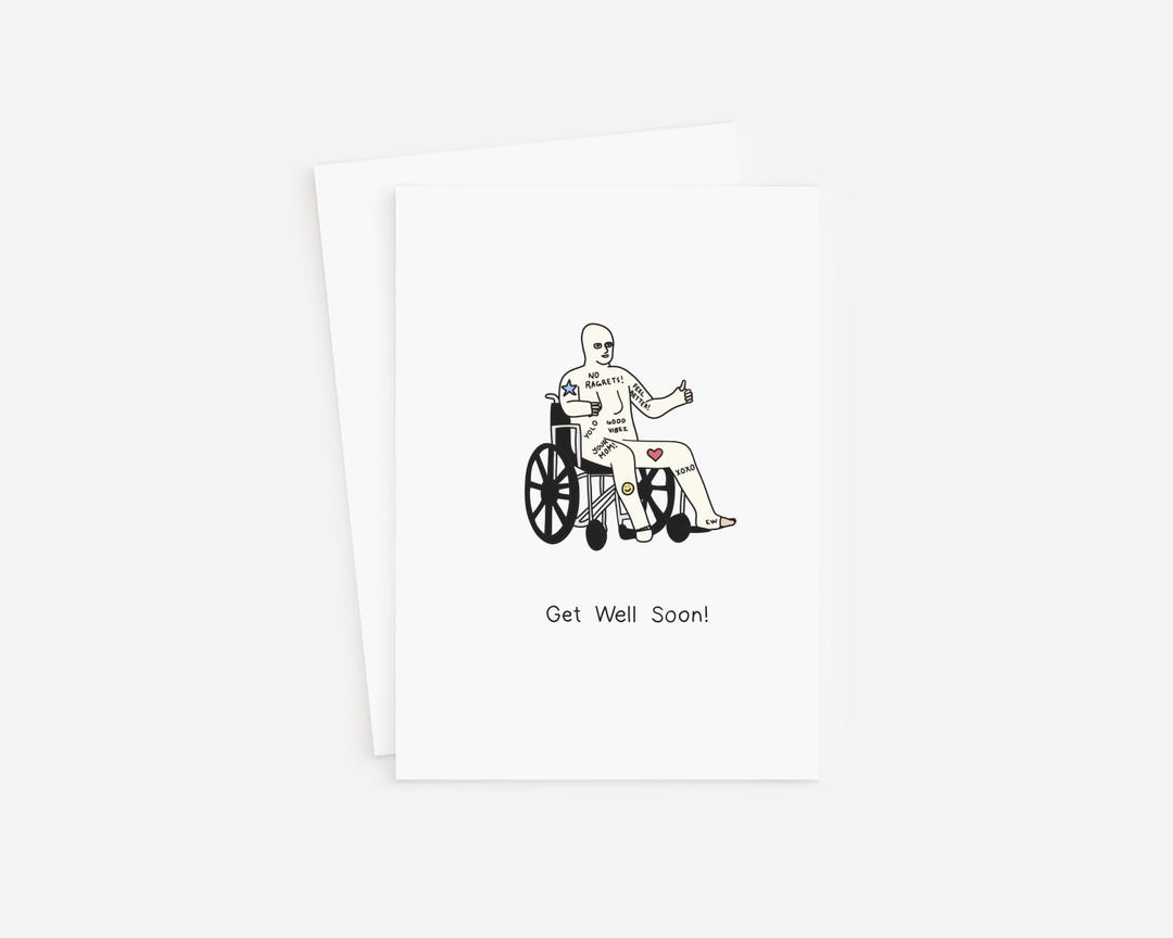 Get Well Soon Card, Funny Cast Card, Broken Bone Card, Feel Better Card ...