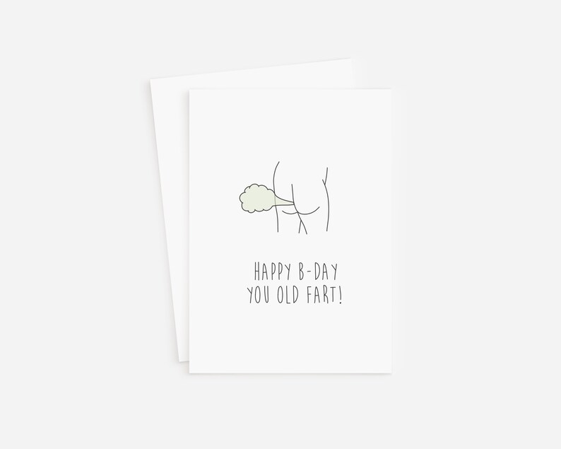 Funny 'old Fart' Birthday Card, Mature Humor - Etsy