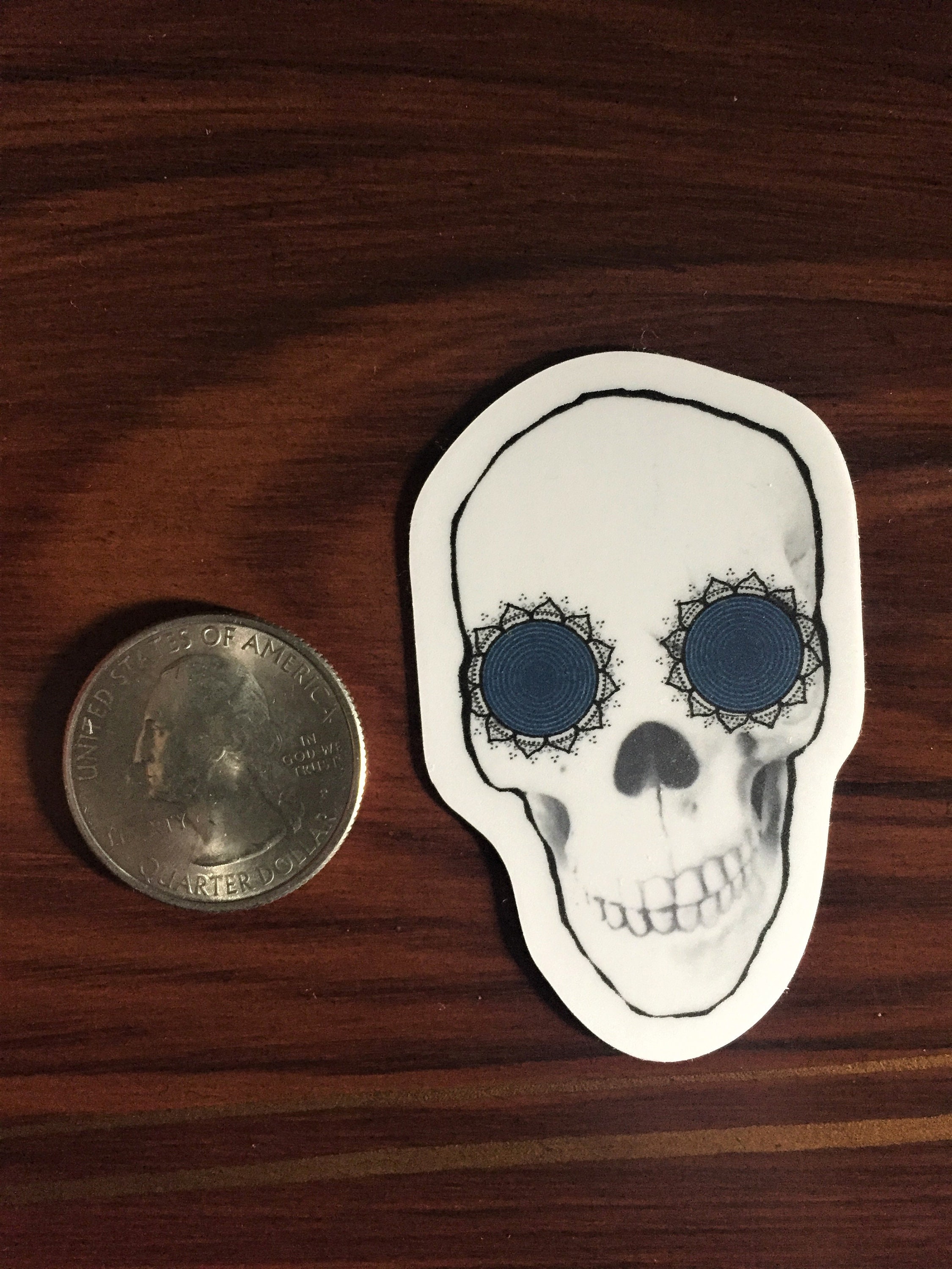 Happy Skull Sticker - Etsy