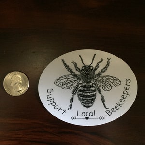 Support Local Beekeeper Sticker - Etsy