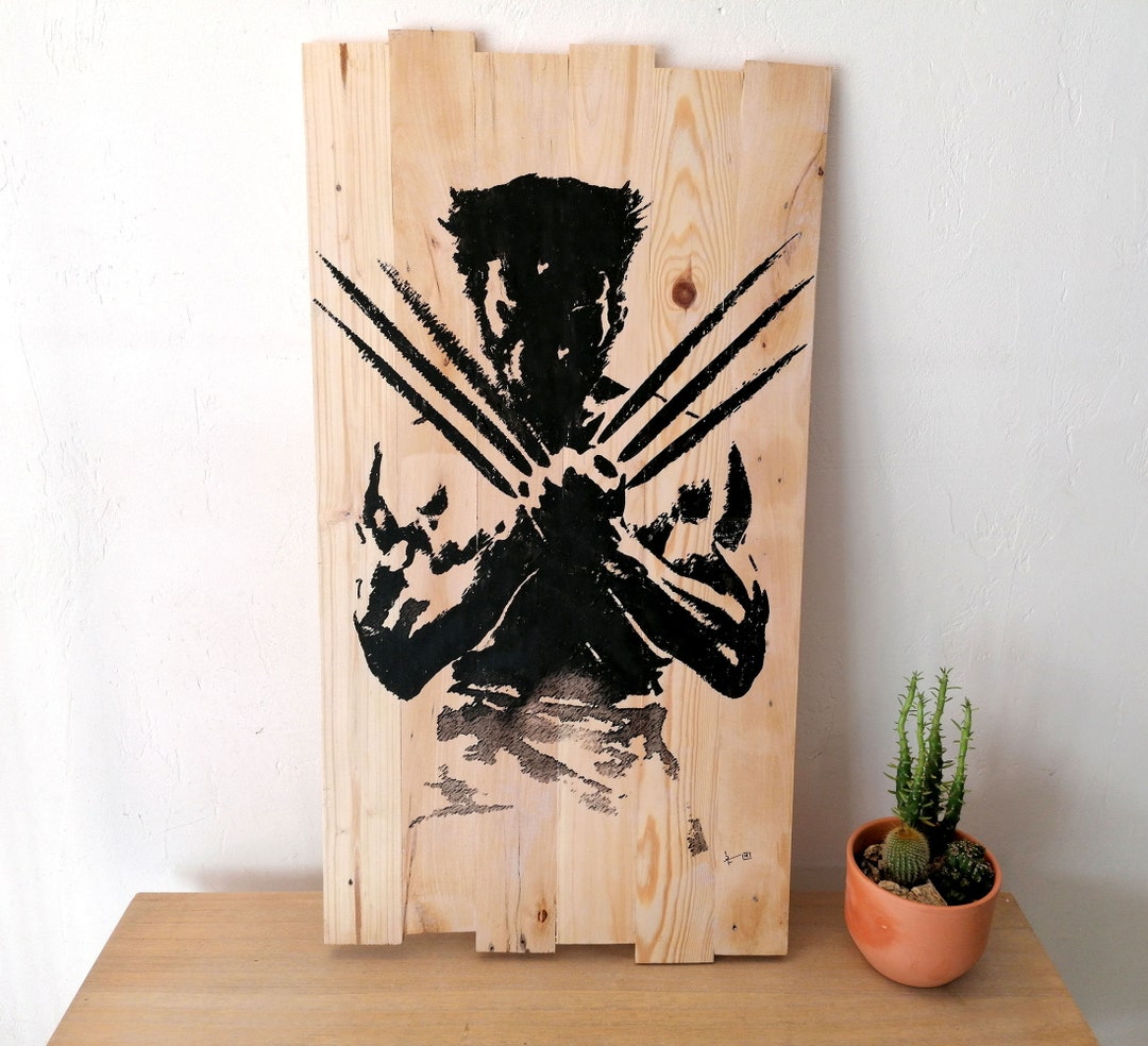 Wood Painting, Wolverine Painting, Wall Decoration - Etsy