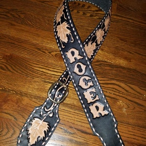 Custom-made waylon Style Leather Guitar Strap | Etsy