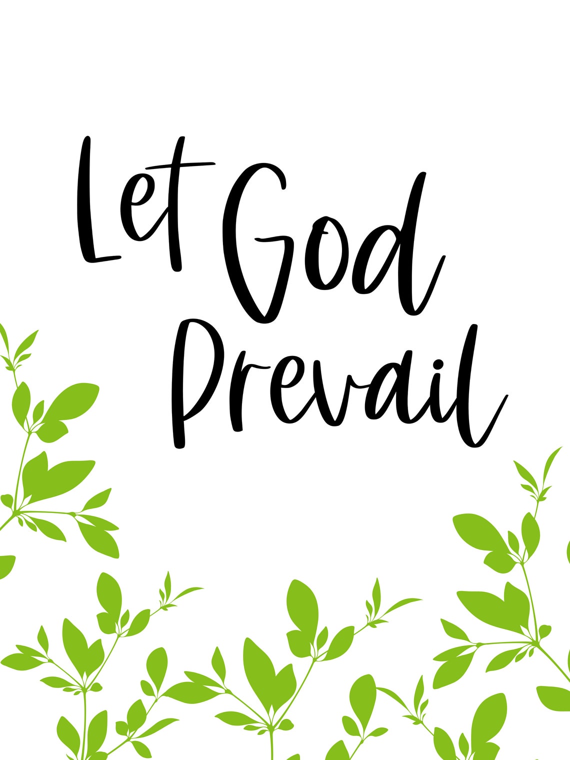Let God Prevail Faith Print Israel Modern Christian Decor - Etsy