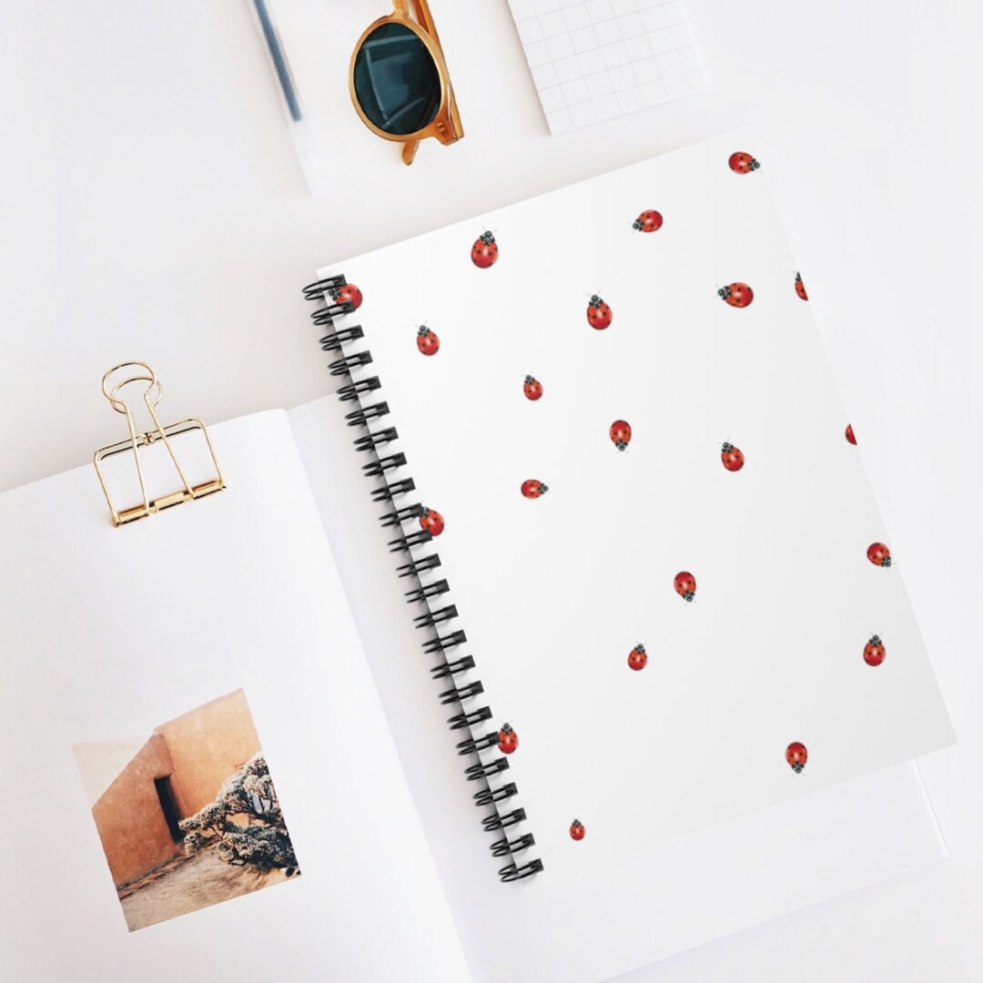 Cute Ladybugs Spiral Notebook, Tiny Ladybugs Journal, Spring Time ...