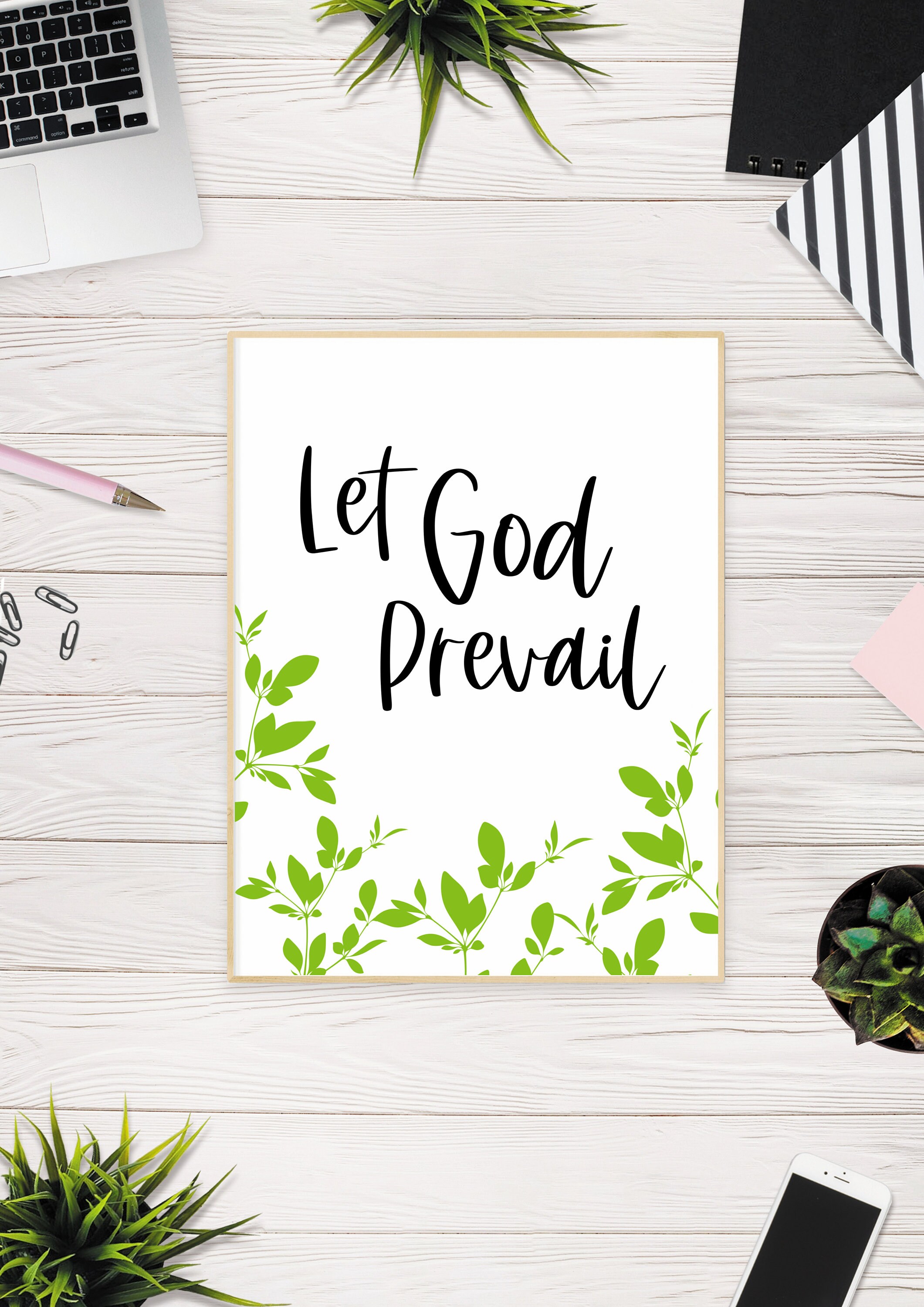Let God Prevail Faith Print Israel Modern Christian Decor - Etsy