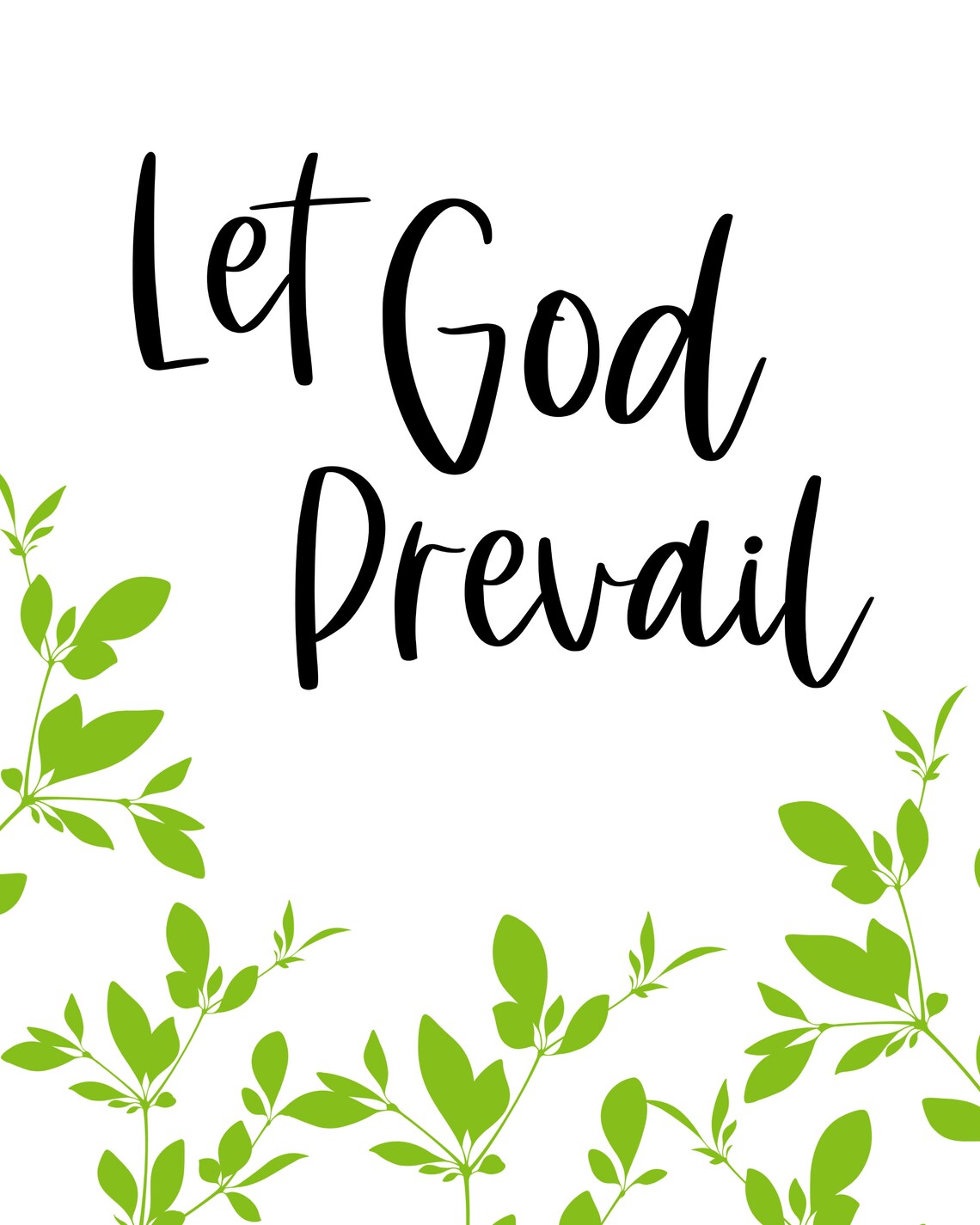 Let God Prevail Faith Print Israel Modern Christian Decor - Etsy