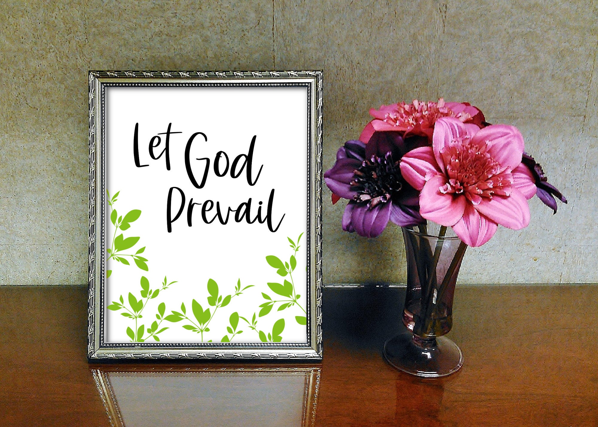 Let God Prevail Faith Print Israel Modern Christian Decor - Etsy