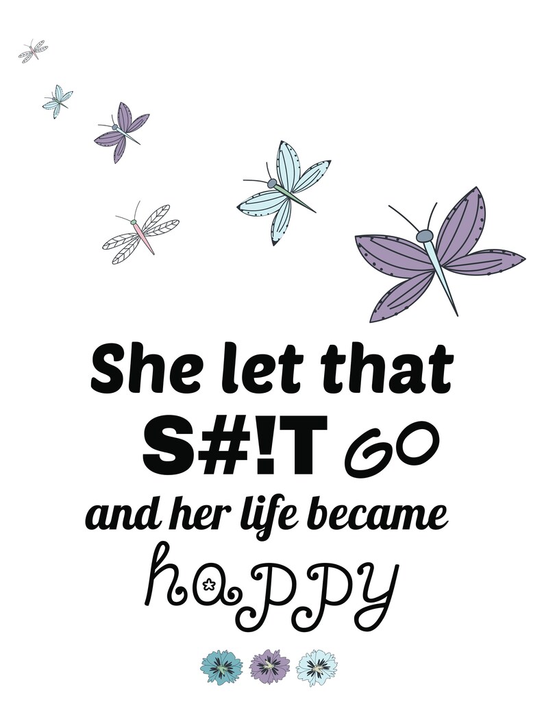 Positive Message She Let That St Go and Her Life Became - Etsy