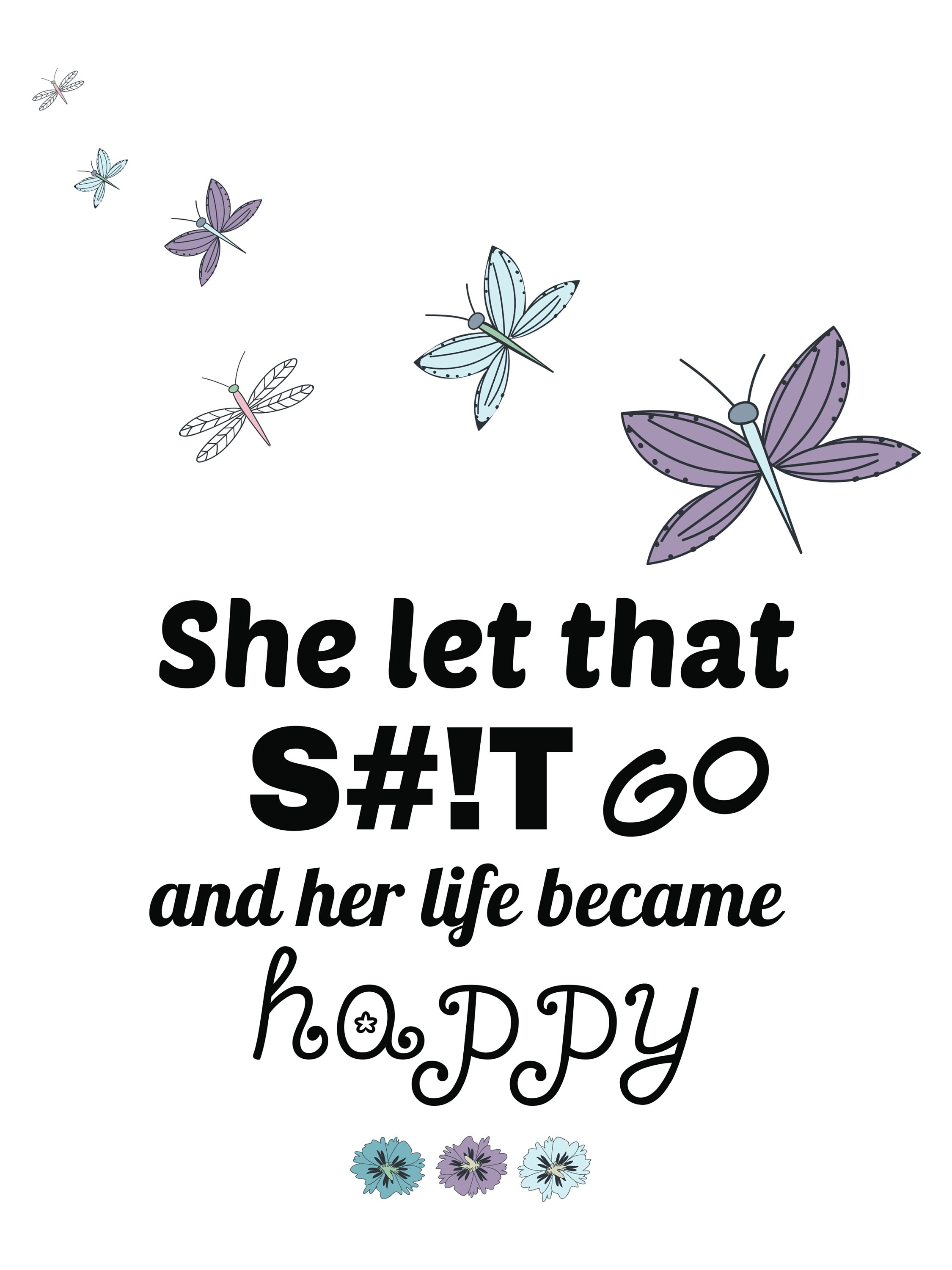 Positive Message She Let That St Go and Her Life Became - Etsy