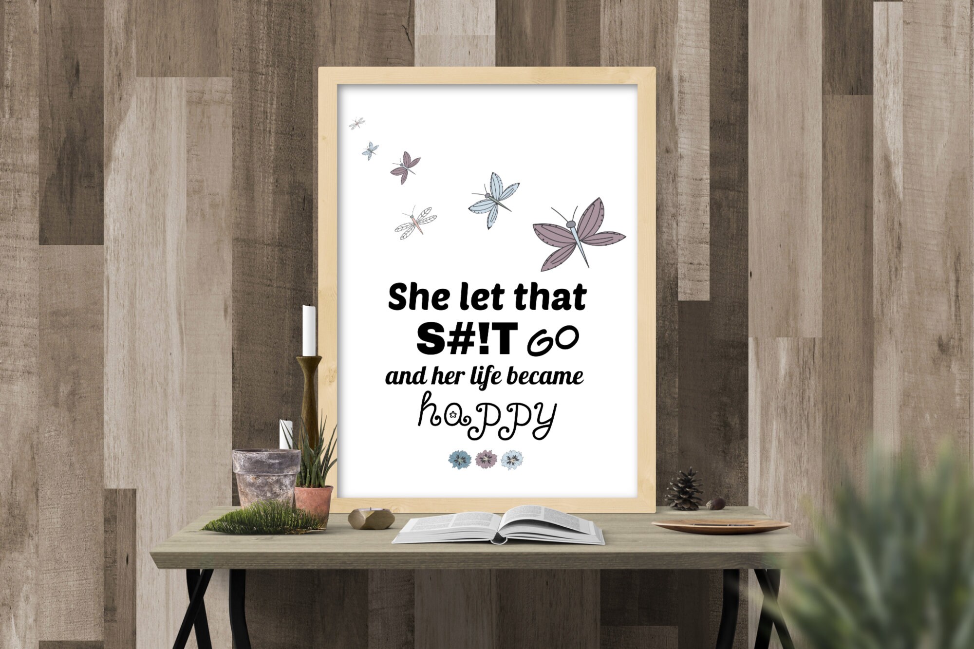 Positive Message She Let That St Go and Her Life Became - Etsy