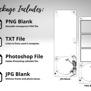Skeleton Halloween Photobooth Template, Photo Booth Template, 2X6 ...