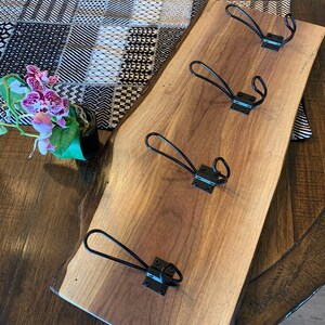 CUSTOM - (MADE to ORDER) Natural Live Edge Walnut Coat Rack - Etsy