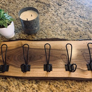 CUSTOM - (MADE to ORDER) Natural Live Edge Walnut Coat Rack - Etsy
