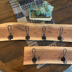 CUSTOM - (MADE to ORDER) Natural Live Edge Walnut Coat Rack - Etsy