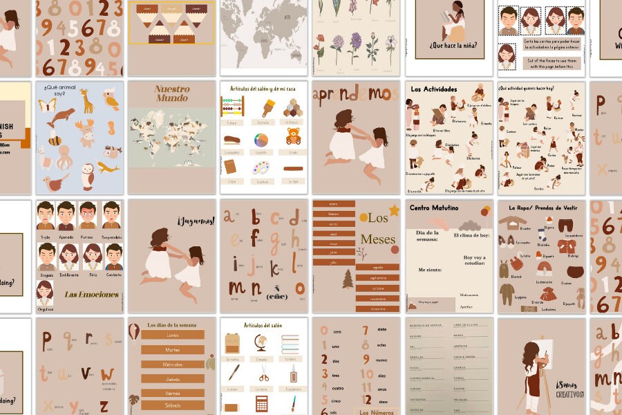 Bilingual Classroom Posters - Etsy