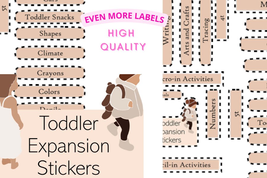 Neutral Nursery Organization Stickers - Etsy