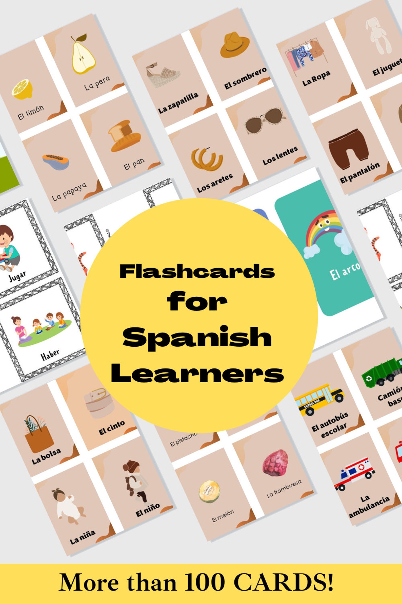 Spanish Flashcards - Etsy