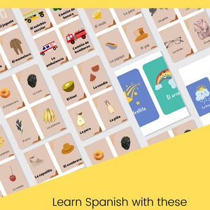 Spanish Flashcards - Etsy