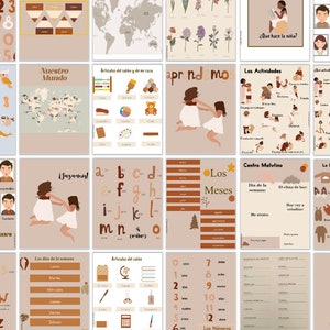 Spanish Boho Educational Posters - Etsy