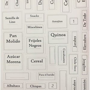 Pantry Labels in Spanish - Etsy