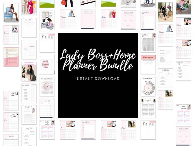 Lady Boss Household Daily Digital Planner - Etsy