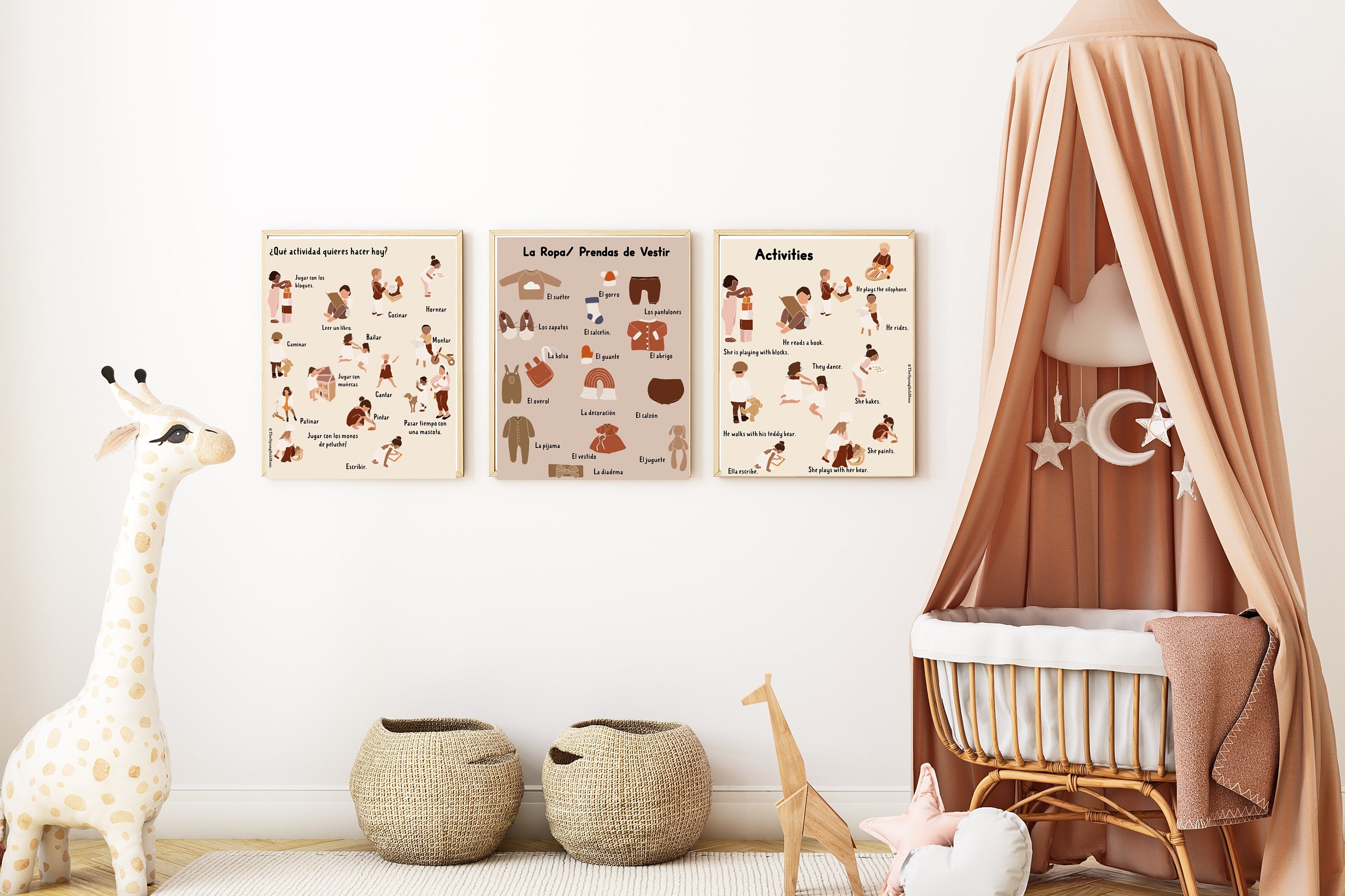 English Boho Educational Posters - Etsy