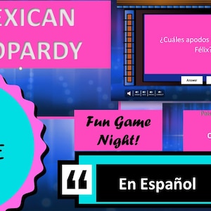 Mexican Jeopardy in Spanish - Etsy
