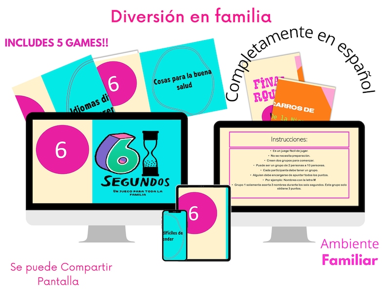 Spanish Family Game - Etsy