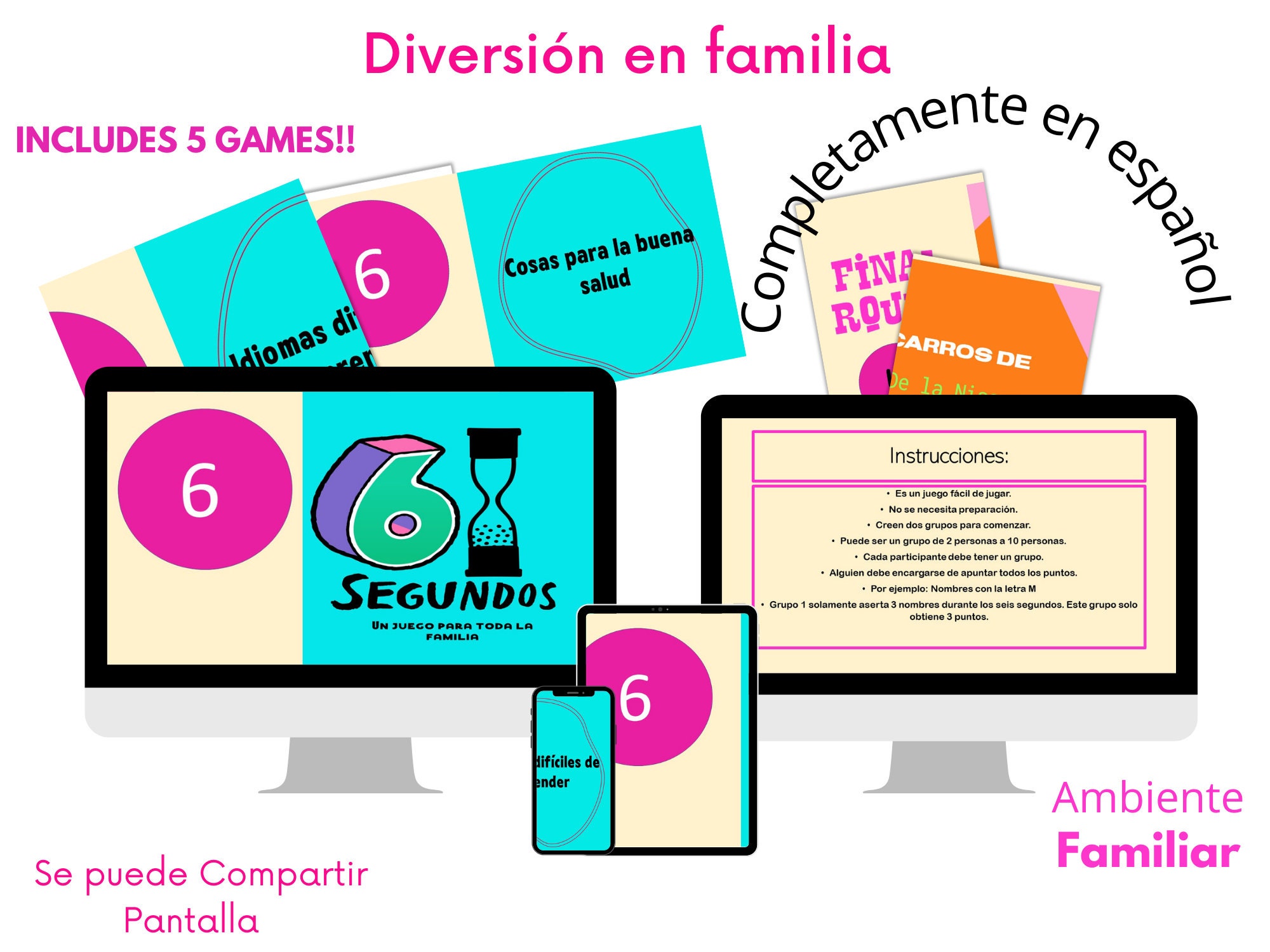 Spanish Family Game - Etsy