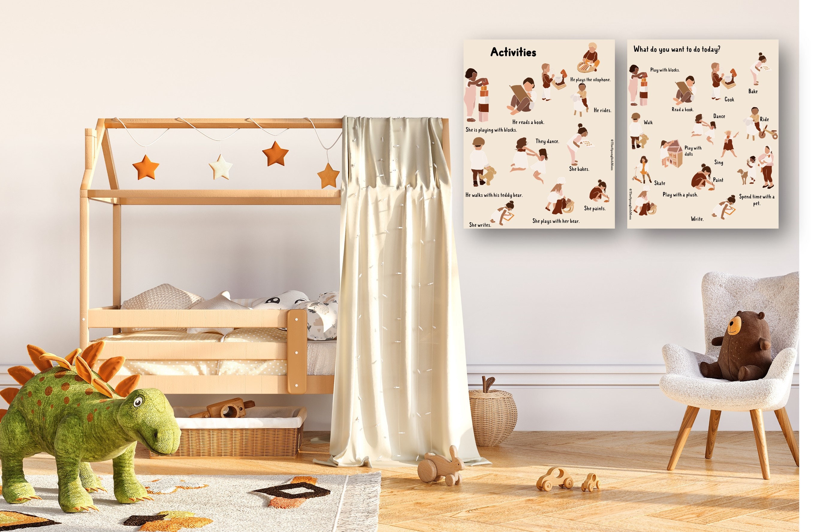 Daily Activities English Posters - Etsy