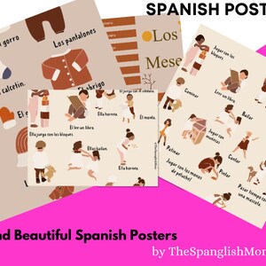 Spanish Boho Educational Posters - Etsy