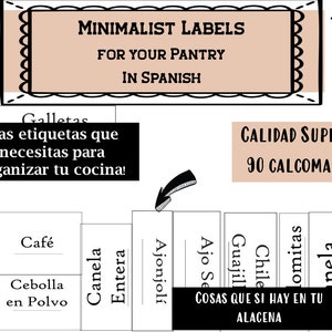 Pantry Labels in Spanish - Etsy
