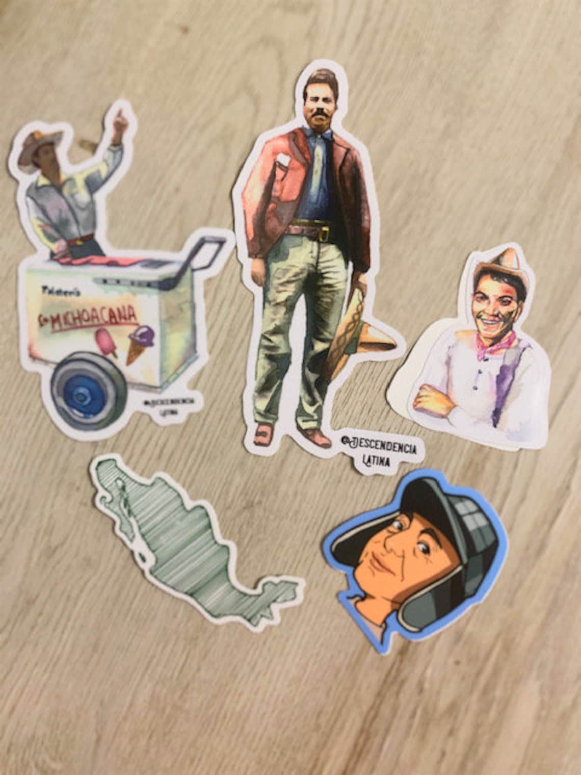 Pancho Villa El Chavo Cantinflas and Paletero Stickers | Etsy