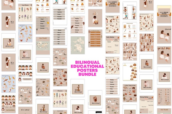 Bilingual Classroom Posters | Etsy