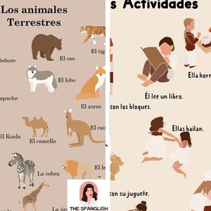 Spanish Boho Educational Posters - Etsy