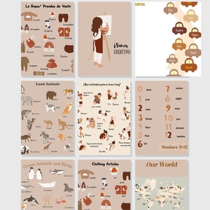 Spanish Boho Educational Posters - Etsy