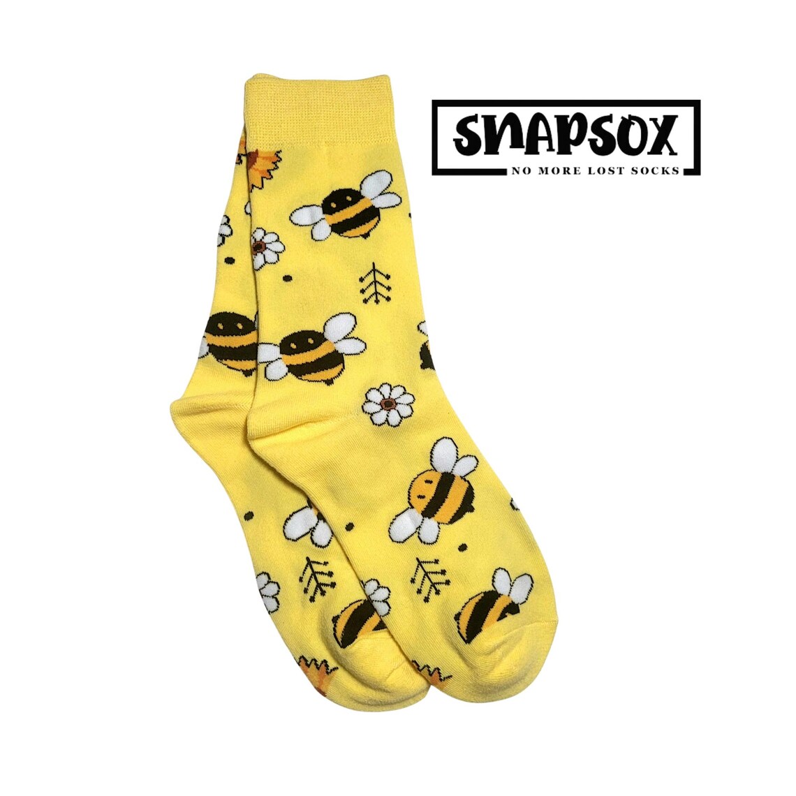 Yellow Bee Pattern Socks. Happy Socks. Fun Socks. Crazy Socks. Funky ...