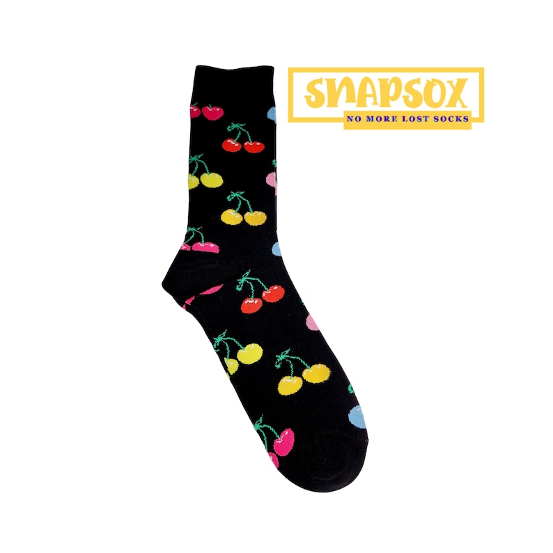 Cherry Patterned Socks. Cute Fruit Print Socks. Unisex Cherry-themed ...