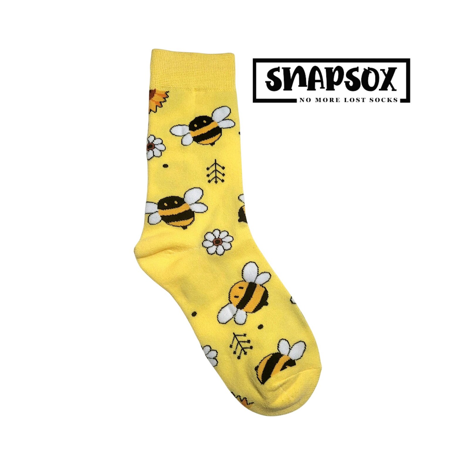 Yellow Bee Pattern Socks. Happy Socks. Fun Socks. Crazy Socks. Funky ...