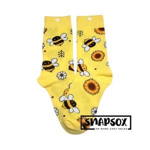 Yellow Bee Pattern Socks. Happy Socks. Fun Socks. Crazy Socks. Funky ...