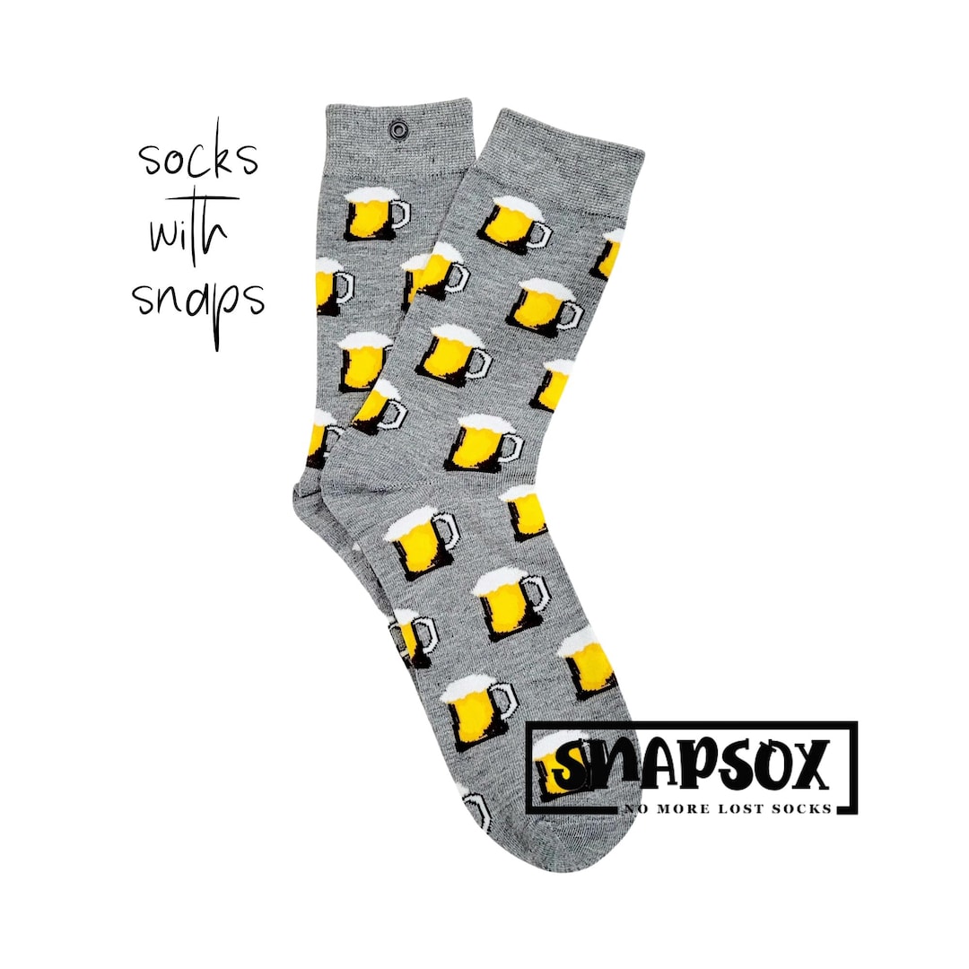 Fun Beer Mug Socks With Snaps - Perfect Gift for Beer Lovers - Unique ...