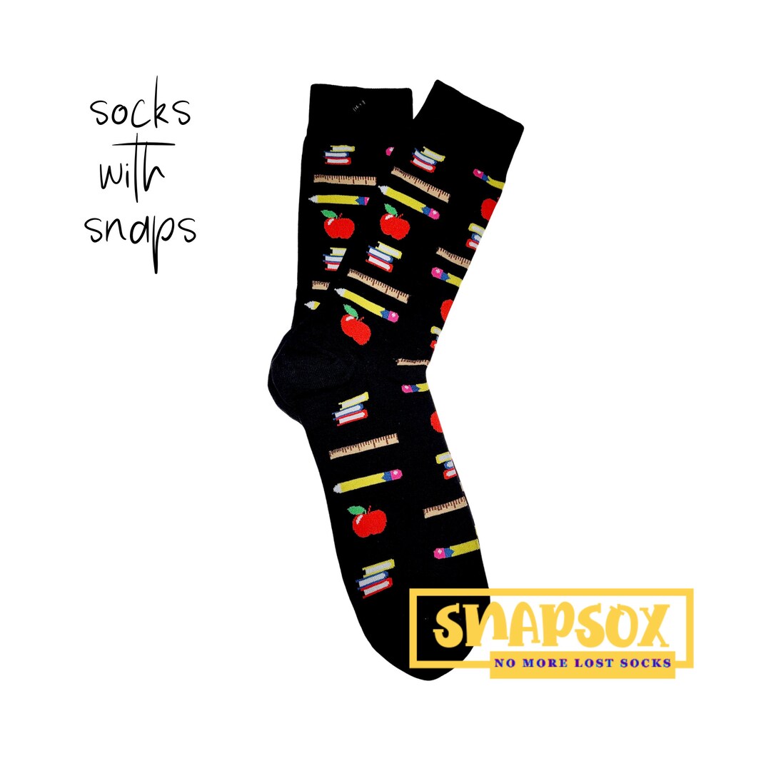 Teacher Appreciation Socks With Snaps – Fun School Supplies - Perfect ...