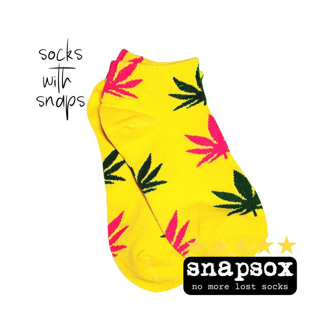 Snapsox: NO MORE Lost Socks. Pot Leaf Socks. Marijuana Cannabis Socks ...