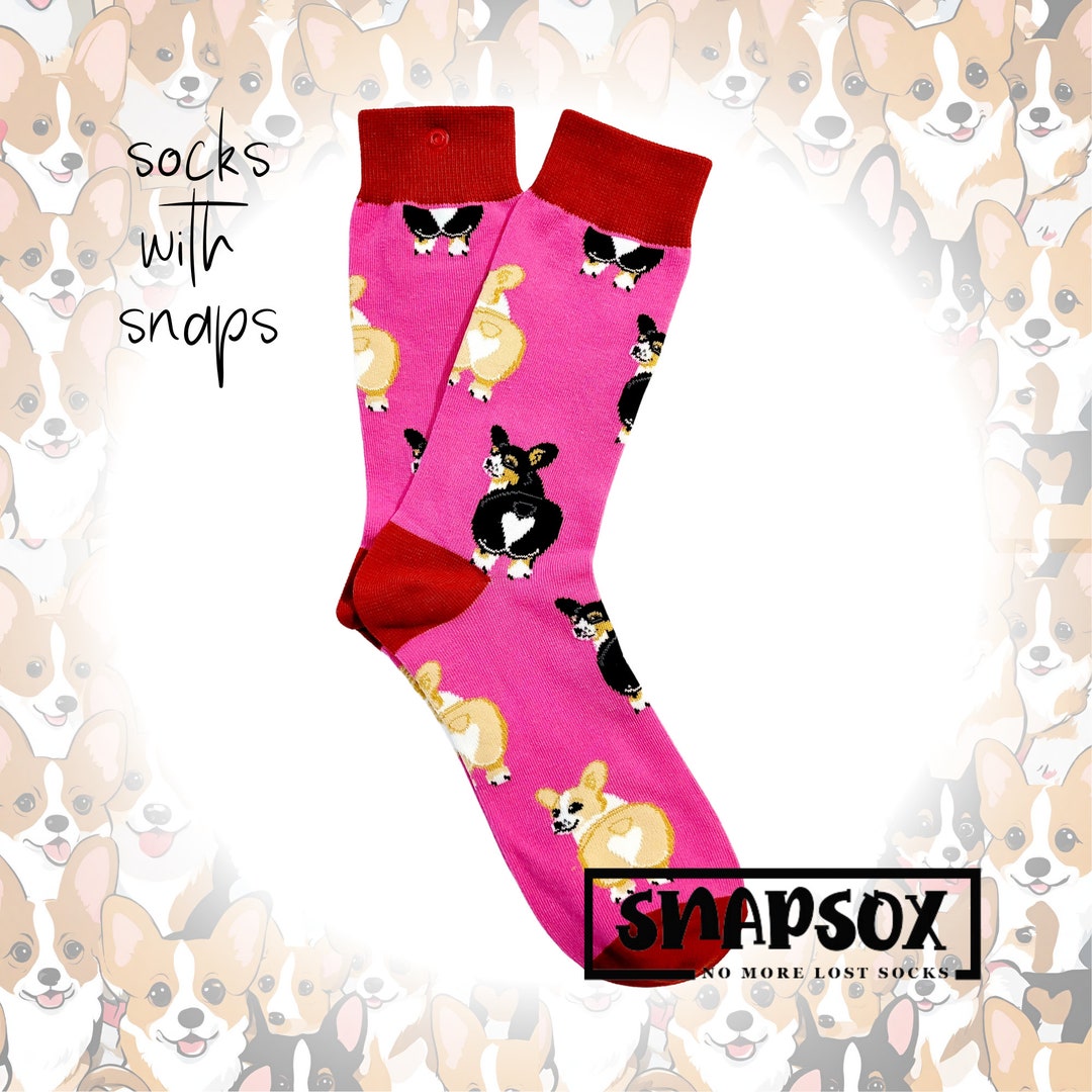 Snapsox: NO MORE Lost Socks! Corgi Dog Print Socks. Welsch Corgi Themed ...