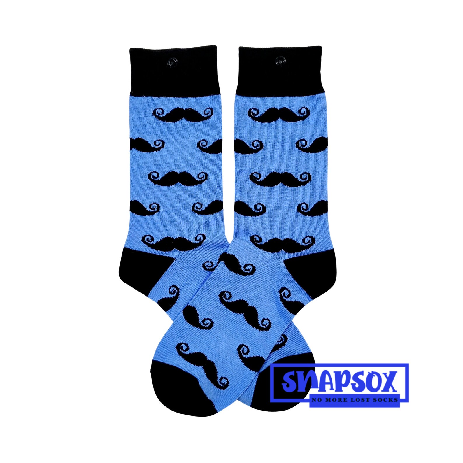 Snapsox: NO MORE Lost Socks! Mustache Cotton Socks. Groomsmen Dress ...