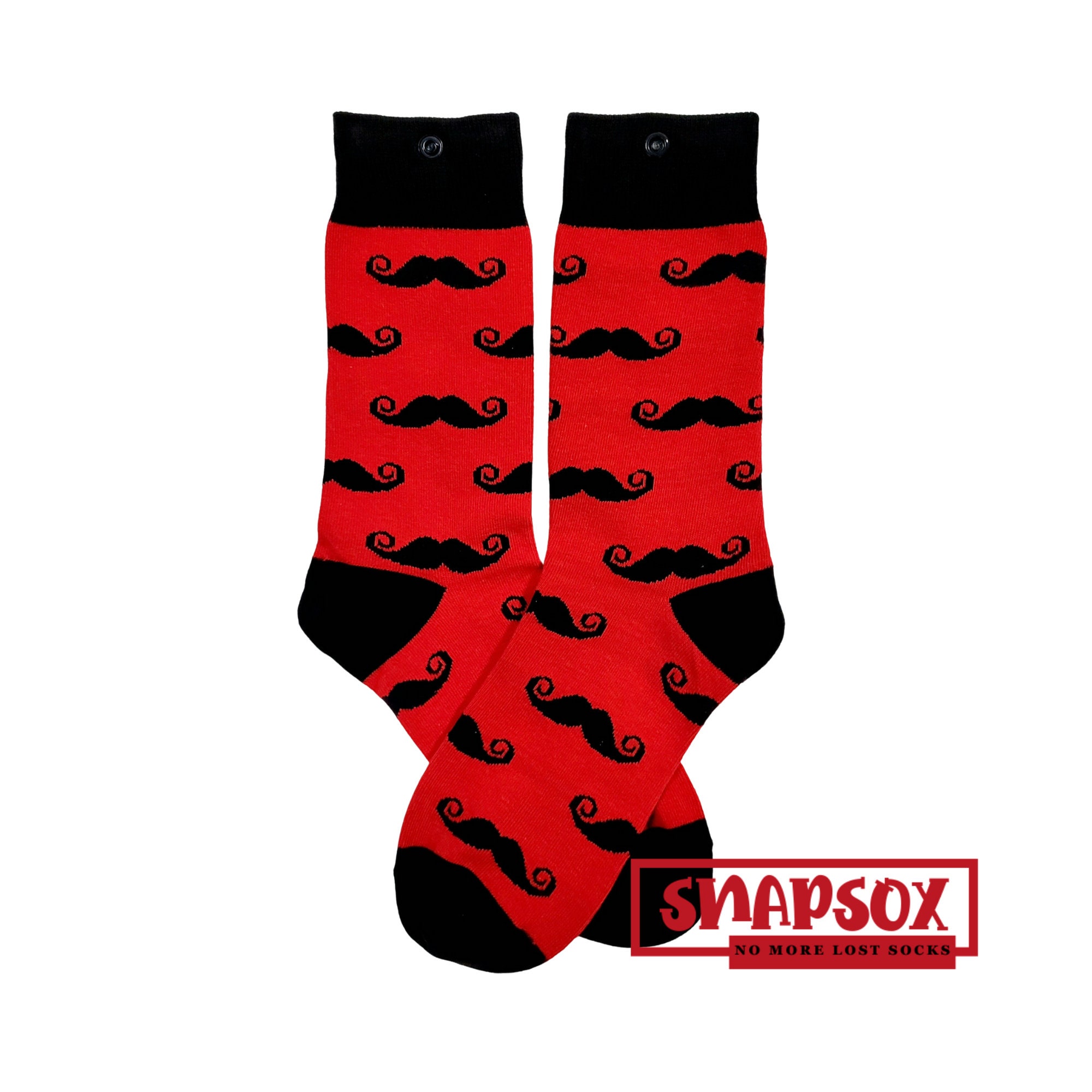 Snapsox: NO MORE Lost Socks! Mustache Cotton Socks. Groomsmen Dress ...