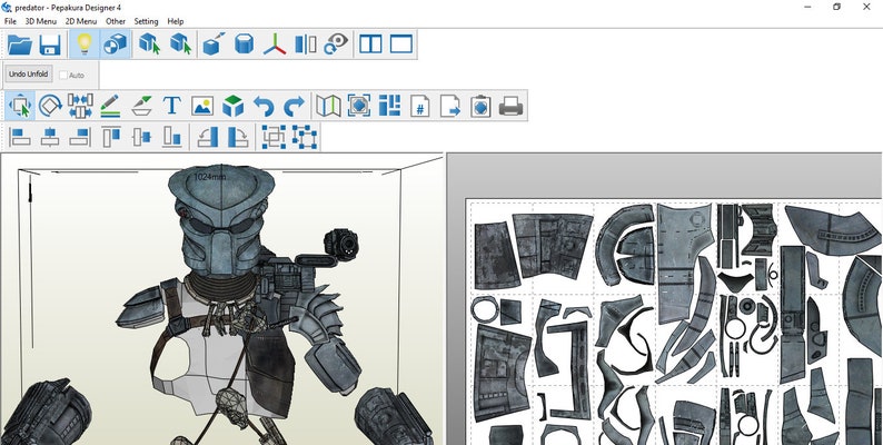 Predator Armor Pepakura Foam - Etsy