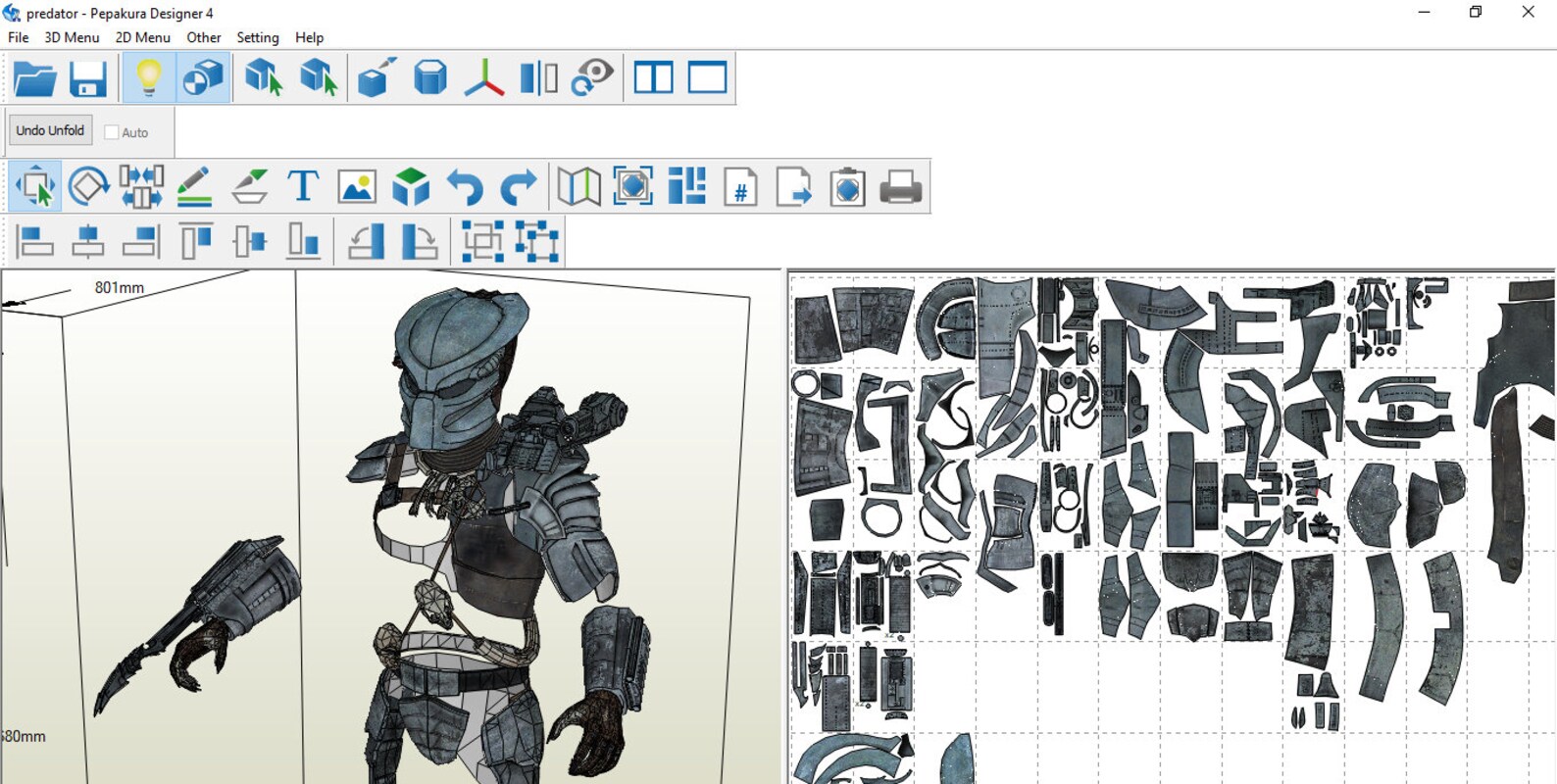 Predator Armor Pepakura Foam - Etsy