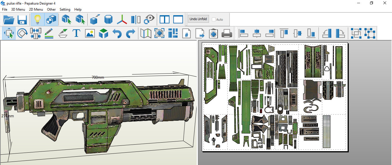 M41 Pulse Rifle Foam Pepakura - Etsy UK